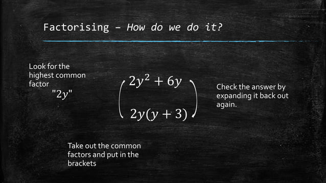 Factorising | PPTX