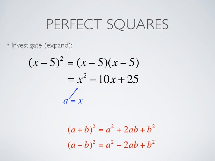 Factorising quads diff 2 squares perfect squares