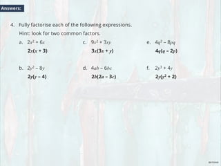 Factorising Single Brackets Presentation.pptx