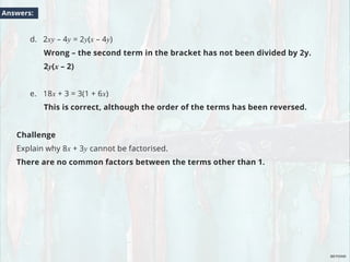 Factorising Single Brackets Presentation.pptx