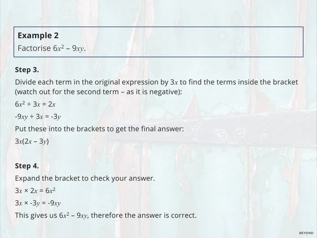 Factorising Single Brackets Presentation.pptx | Sports