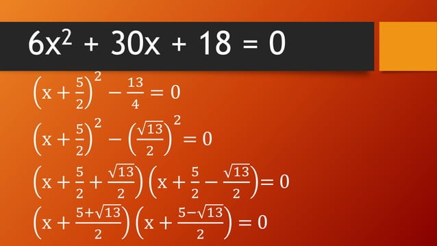 Factorization of polynomials and quadratic equation | PPTX | Science