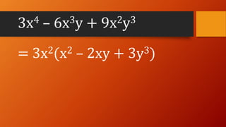 Factorization of polynomials and quadratic equation | PPTX