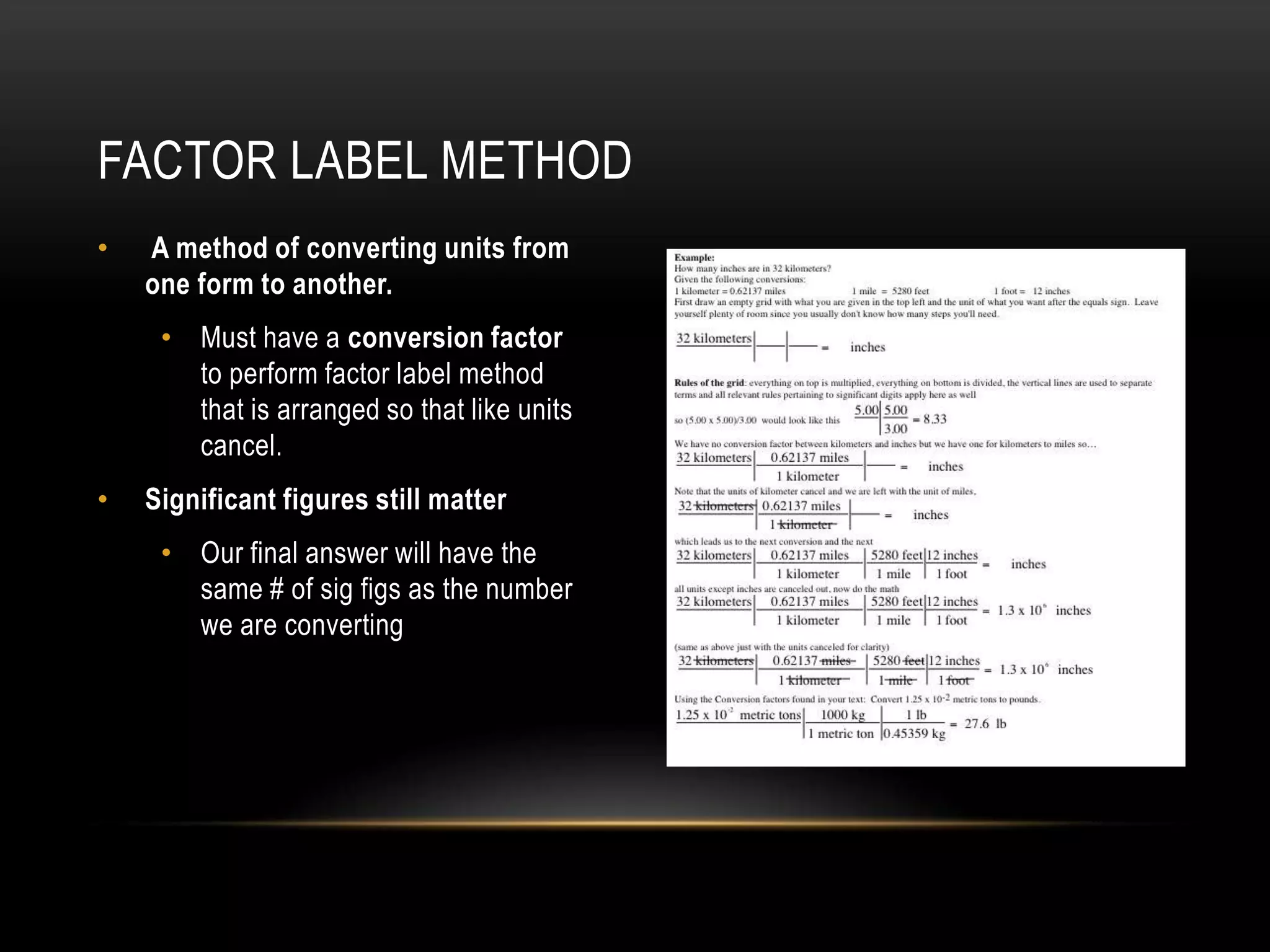 Factor label method | PPTX