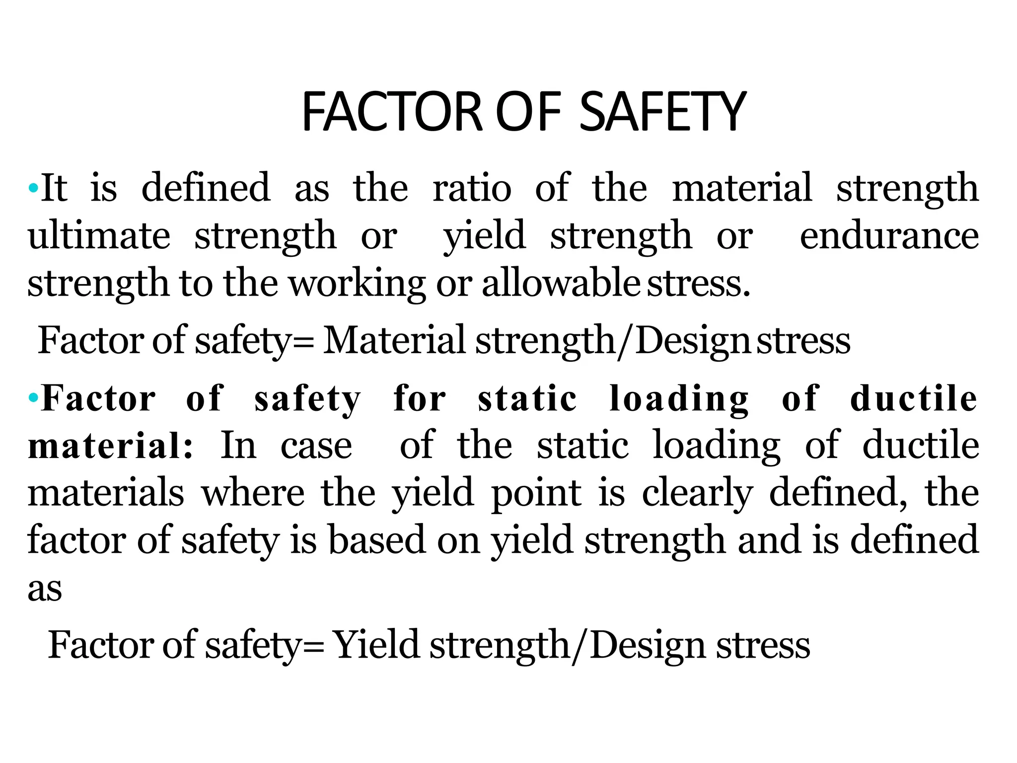 Factor of safety | PDF