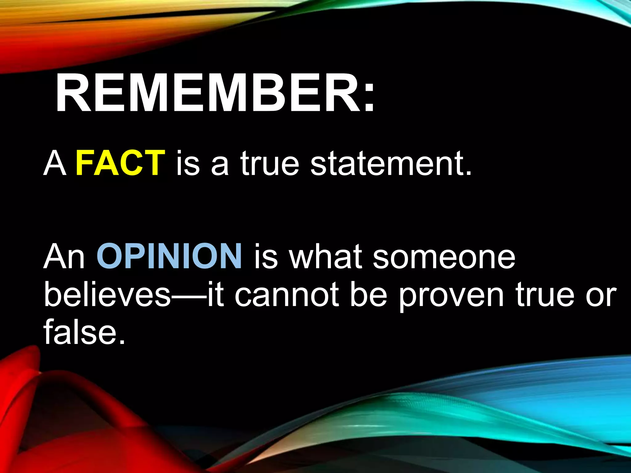 Fact or opinion | PPTX