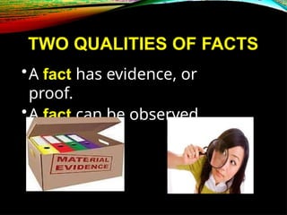 fact or opinion(powerpoint presentation) | PPTX