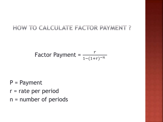 Factor Payment Ppt Free Download