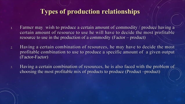 factor product relation by dr Reshma kaushal.pptx | Agriculture ...