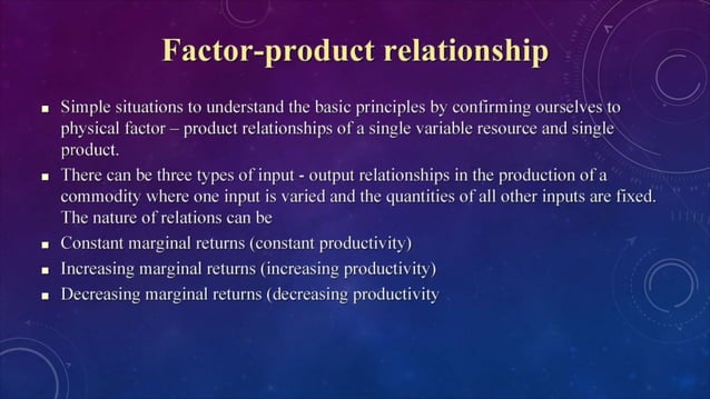 factor product relation by dr Reshma kaushal.pptx | Agriculture ...