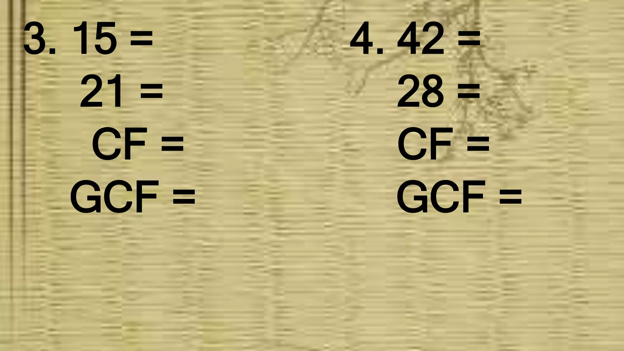 Factors and greatest common factor | PPTX