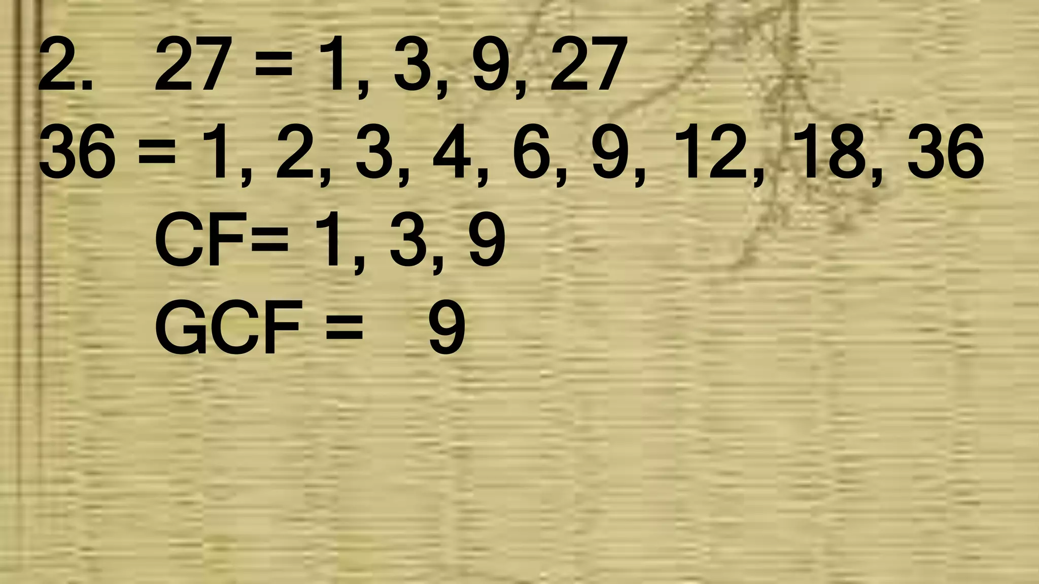 Factors and greatest common factor | PPTX