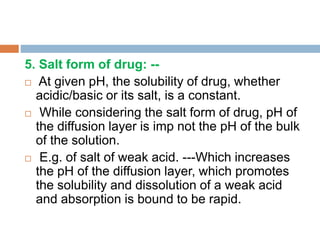 Factors afeecting drug absoption | PPTX