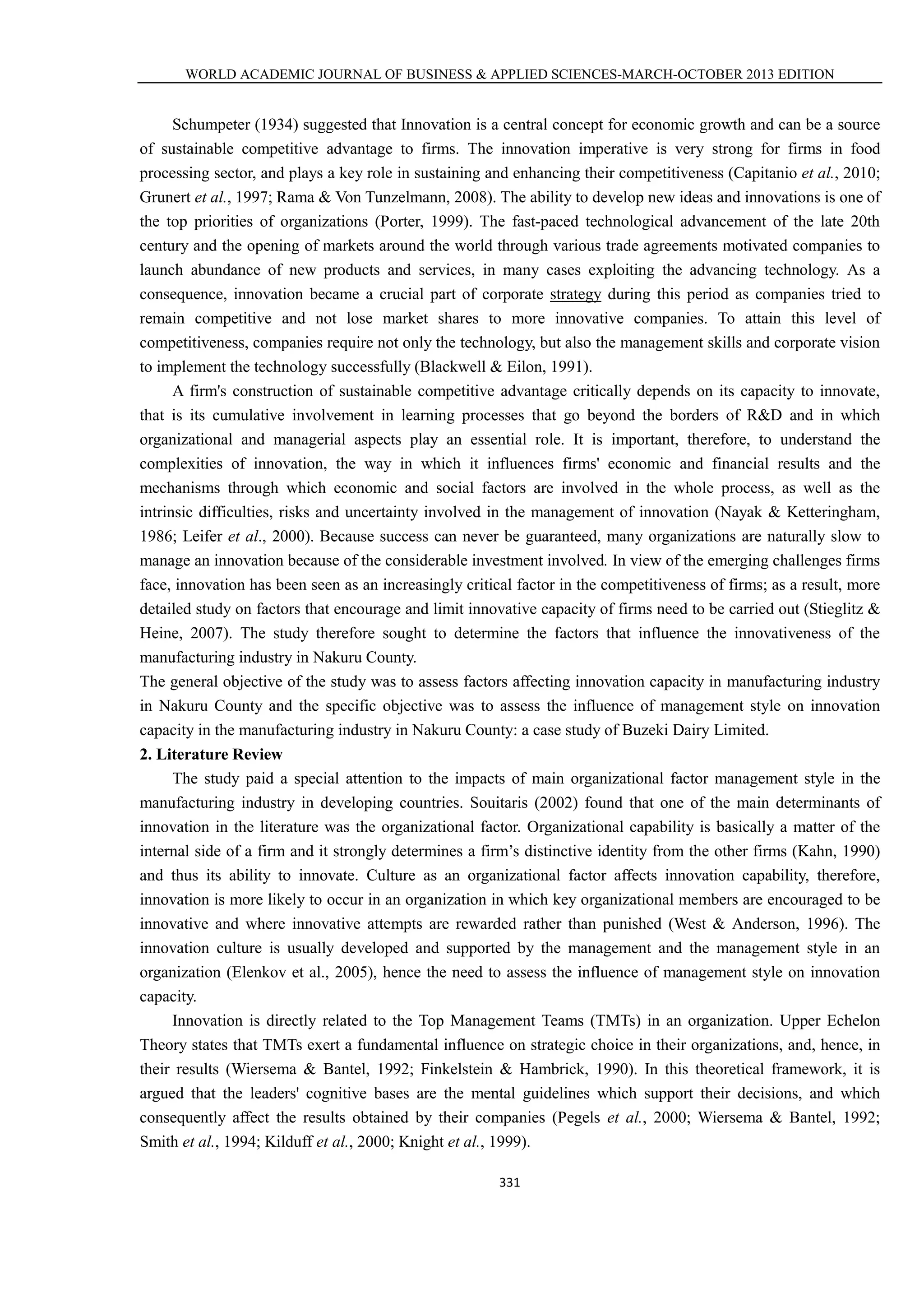 Factors affecting innovation capacity... | PDF