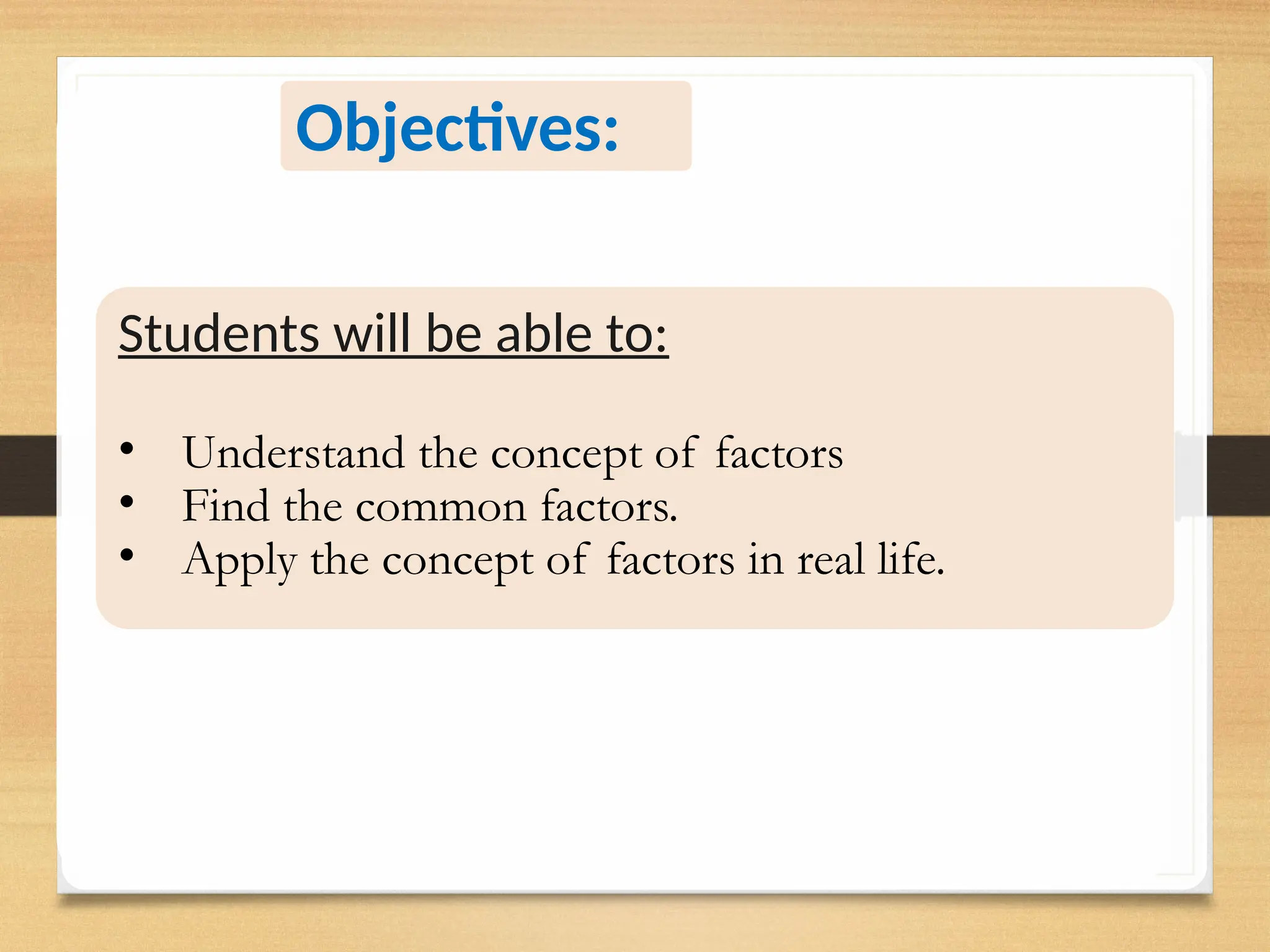 POWERPOINT PRESENTATION ON FACTORS GRADE 4 | PPTX