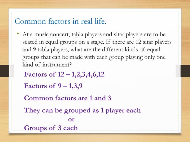 POWERPOINT PRESENTATION ON FACTORS GRADE 4 | PPTX