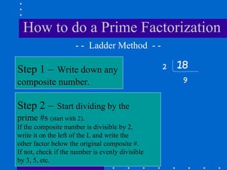 Factors, Prime Numbers and Composite numbers | PPT