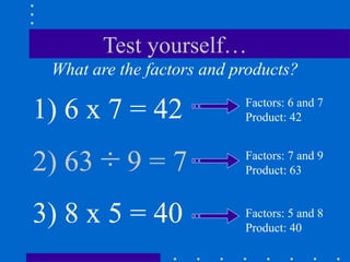 Factors, Prime Numbers and Composite numbers | PPT