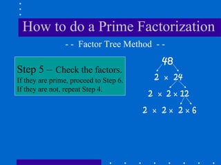 Factors and prime numbers for the grade 5 | PPT