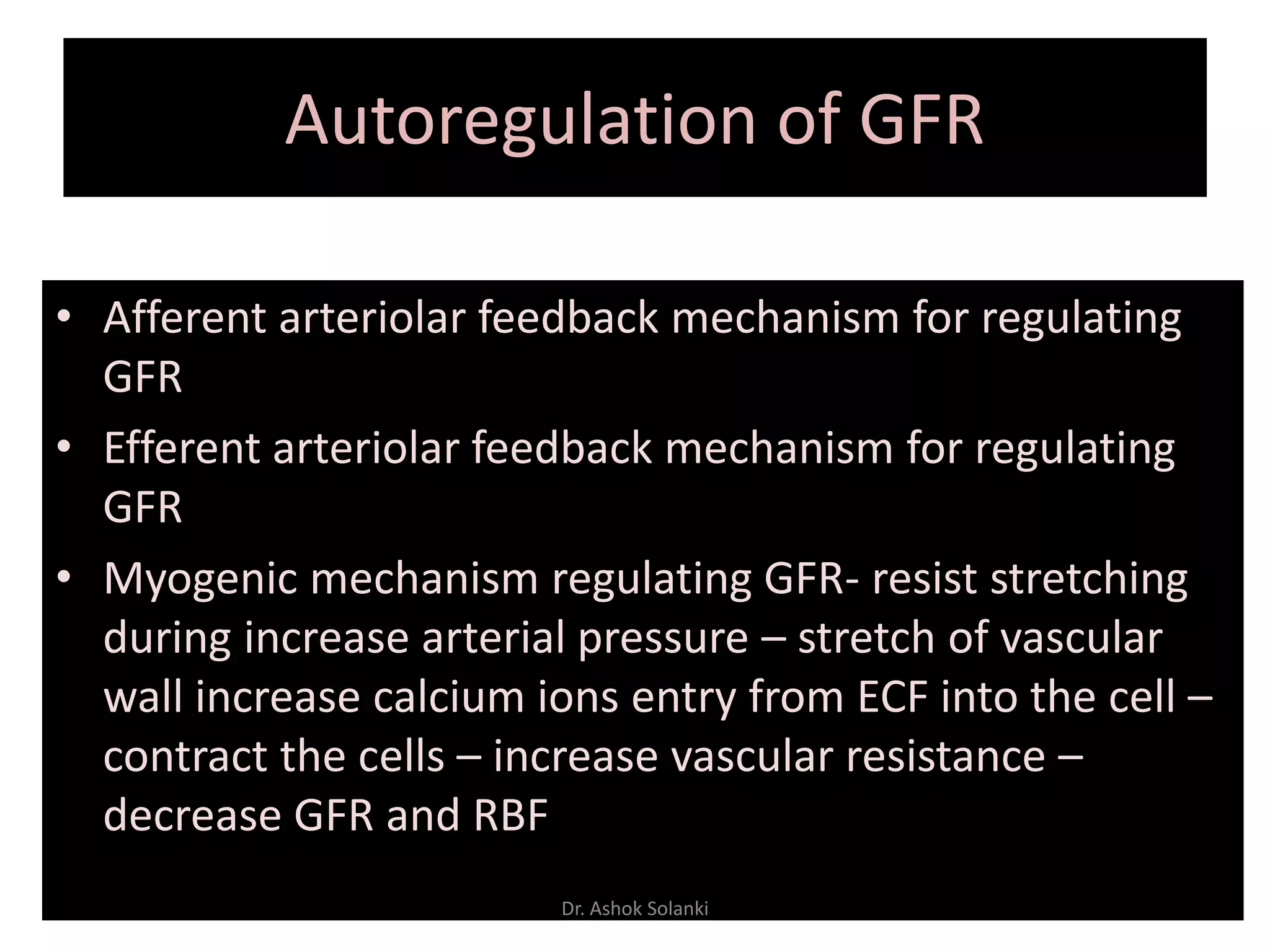 Factors Affecting G.F.R. | PPTX
