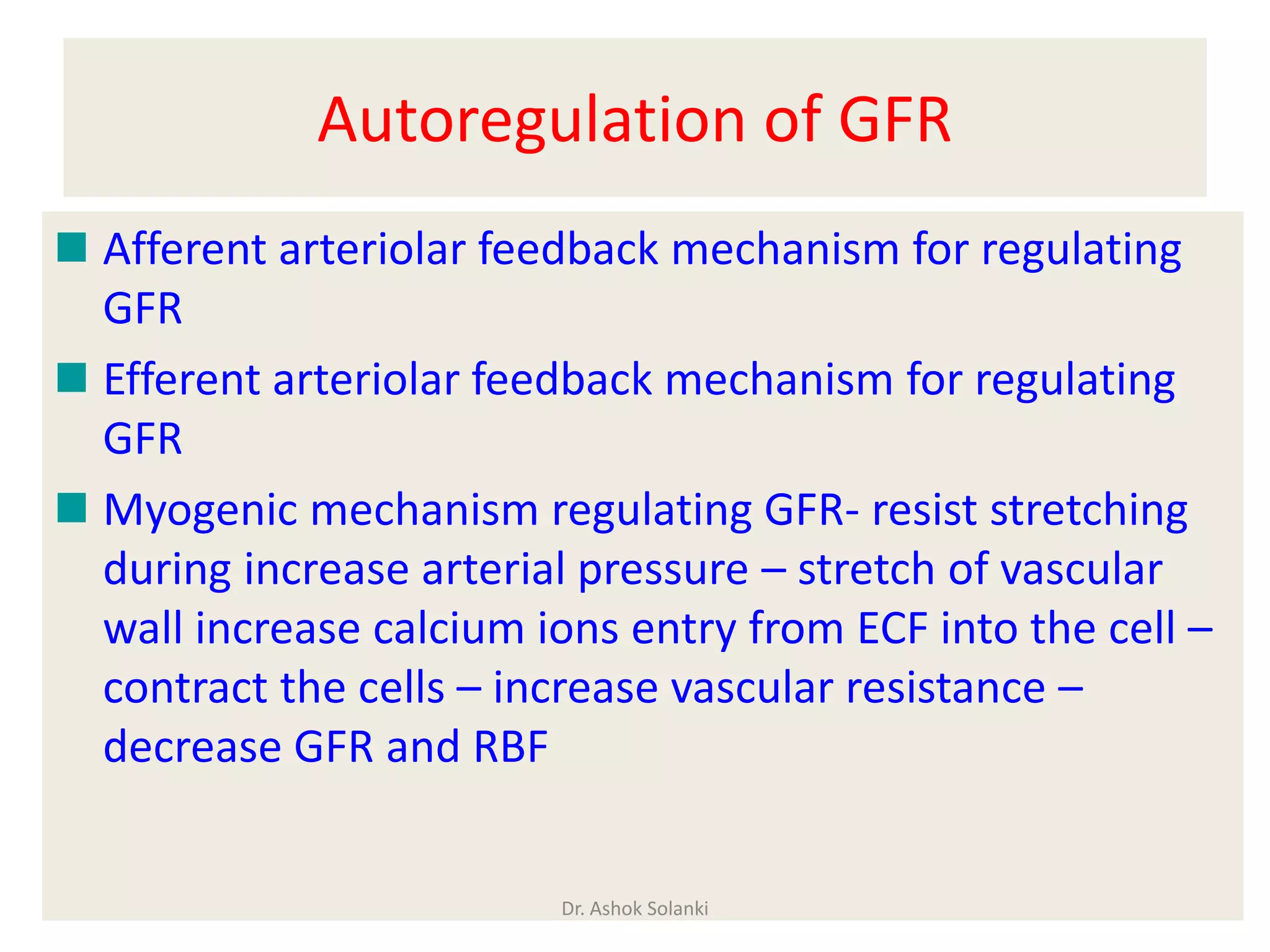 Factors Affecting G.F.R. | PPTX