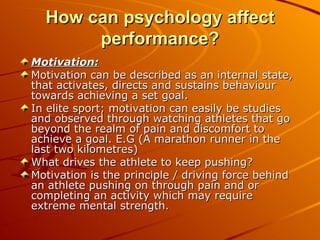 Core 2 Factors affecting performance psychology | PPT | Mental Health ...