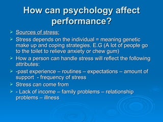 Core 2 Factors affecting performance Psychology | PPT