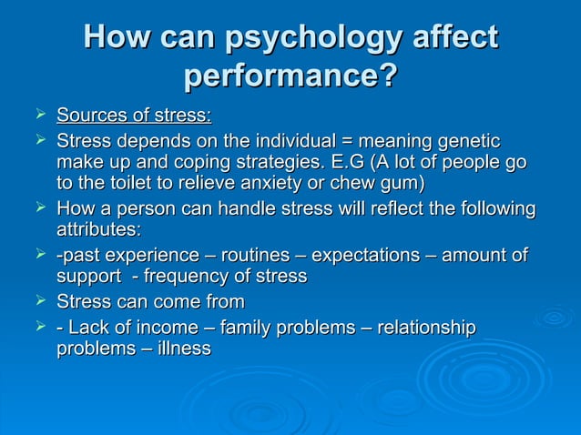 Core 2 Factors affecting performance Psychology | PPT