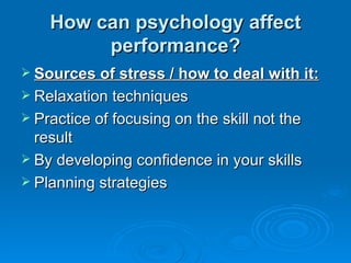 Core 2 Factors affecting performance Psychology | PPT