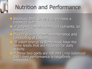 Core 2 Factors Affecting Performance Nutrition | PPT