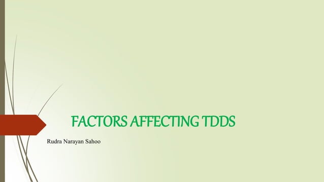 Factors-affecting-tdds.pdf | Skin and Dermatology | Diseases and Conditions