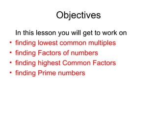 Factors And Primes | PPT