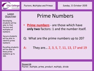 Factors -multiples-and-primes | PPTX