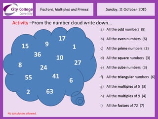 Factors -multiples-and-primes | PPTX