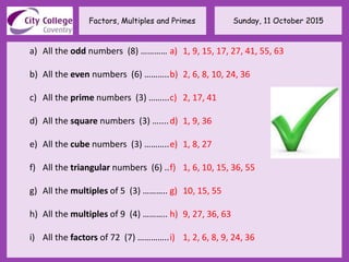 Factors -multiples-and-primes | PPTX
