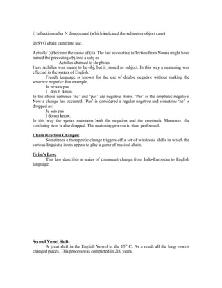 Factors Of Language Change 1 | DOC