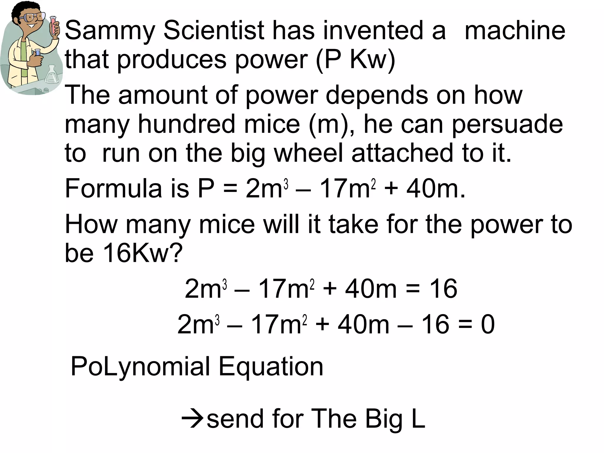 Factors of po lynomials + solving equations | PPT