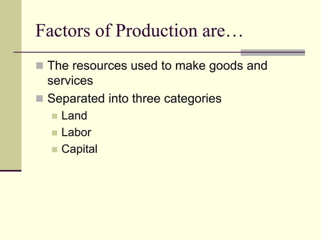 Factors of Production | PPTX | Business | Business and Finance