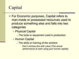 Factors of Production | PPTX | Business | Business and Finance