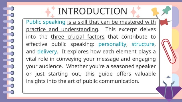 Factors-of-Public-Speaking Lesson for grade 10 | PPTX