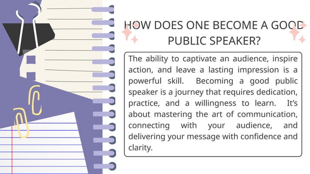 Factors-of-Public-Speaking Lesson for grade 10 | PPTX