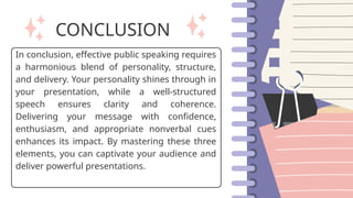 Factors-of-Public-Speaking Lesson for grade 10 | PPTX