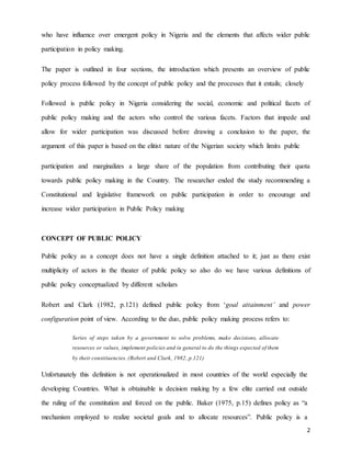 Factors that affect policy environment | DOCX