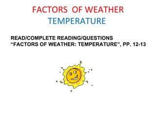 Factors weather-temp-therm | PPT