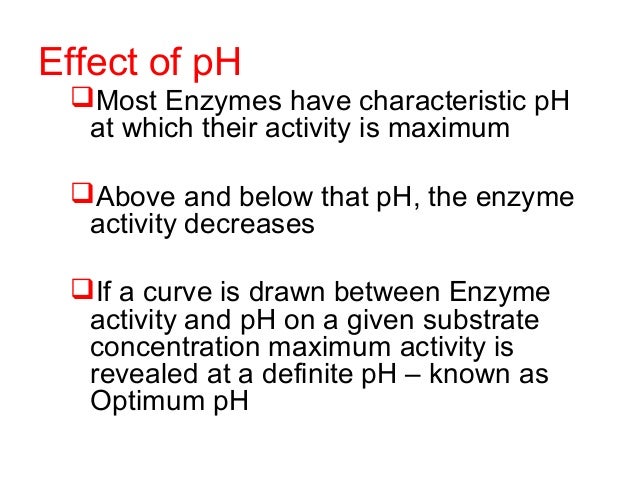 Factors affec enz act. 3