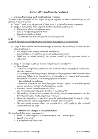 Factors affect Development of Occlusion and its Stability.pdf