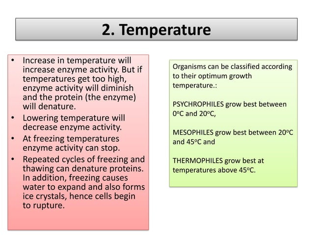 Factors affecting bacterial growth | PDF