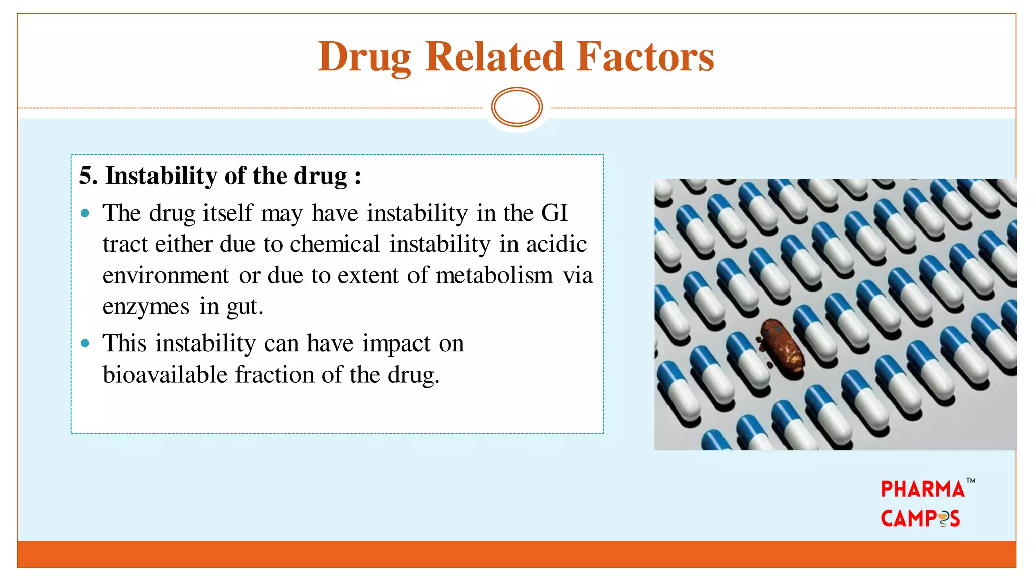 Which are the Factors affecting bioavailability? | PPT
