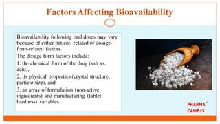 Which are the Factors affecting bioavailability? | PPT
