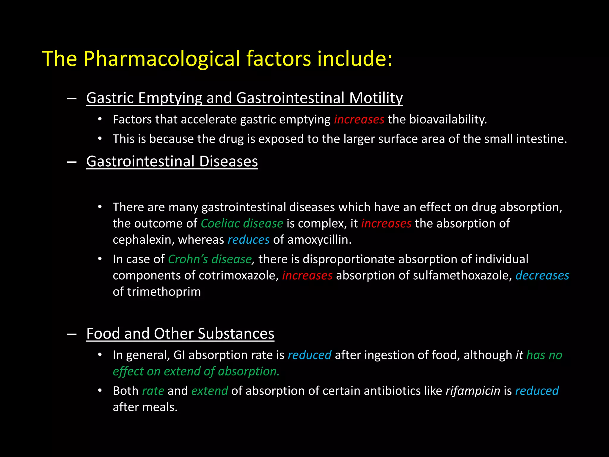 Factors affecting bioavailability. | PPTX